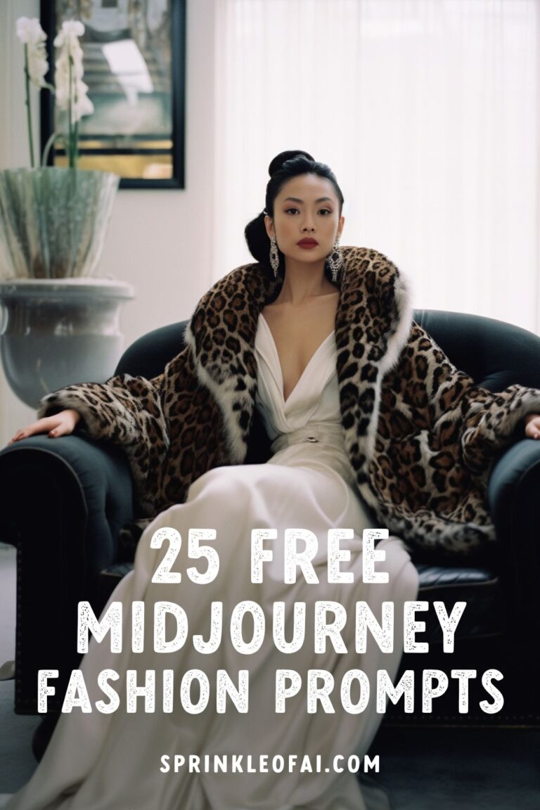 25 Free Best Midjourney Fashion Prompts | Sprinkle of AI
