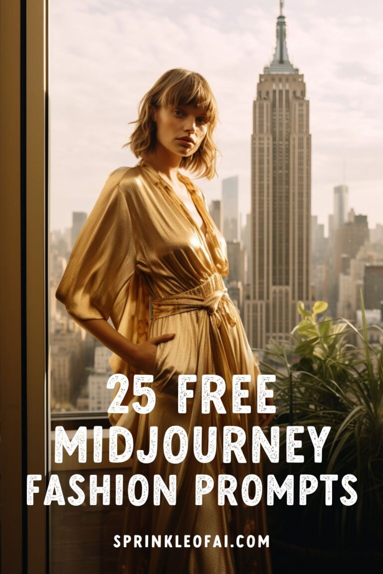 25 Free Best Midjourney Fashion Prompts | Sprinkle of AI