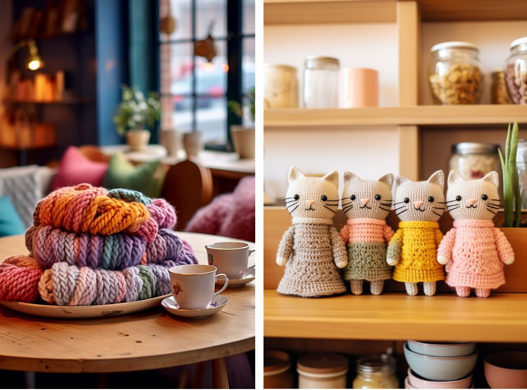 Welcome to Knit & Sip - Knit Cafe AI Concept Art + 10 Free Midjourney ...